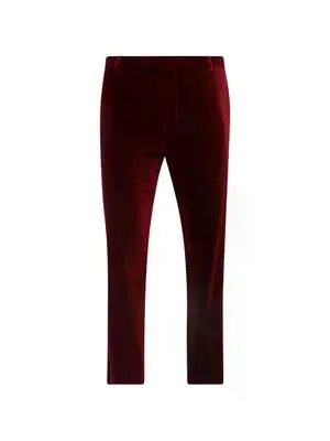 Gucci Velvet Trousers - Red