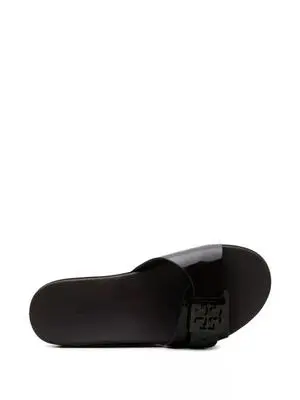 Tory Burch Logo-buckle Slides - Brown