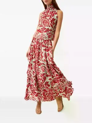 MARIE OLIVER Oaklen Ruffled Floral Print Skirt