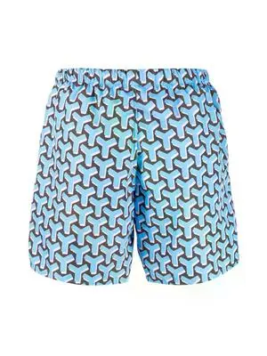 YES I AM Geometric-print Swim Trunks