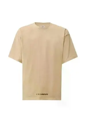 C.P. COMPANY 1020 Jersey Short Sleeve Stencil T-shirt - Neutrals