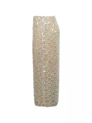 P.a.r.o.s.h Sequin Floral Midi Skirt