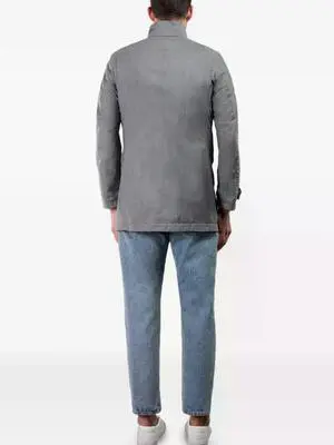 MOORER Hooded Buttoned Wool Coat