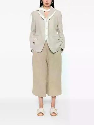 Comme Des Garçons Fringed Blazer - Neutrals