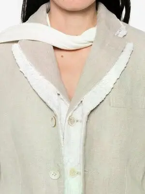 Comme Des Garçons Fringed Blazer - Neutrals