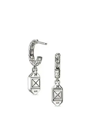 John Hardy Sterling Diamond Stud Earrings