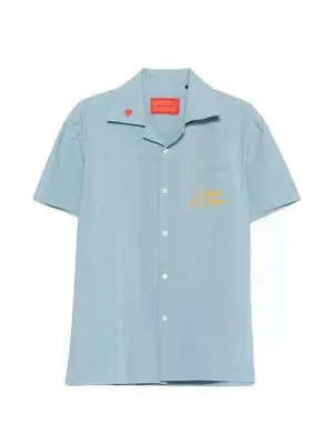 VISION OF SUPER Logo-embroidered Shirt - Blue
