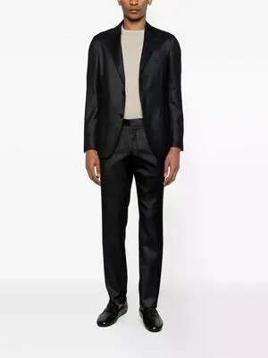 LARDINI Flower-pin Suit - Black