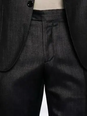 LARDINI Flower-pin Suit - Black