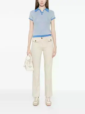 Seafarer Buttoned Flap-pockets Straight-leg Jeans - Neutrals
