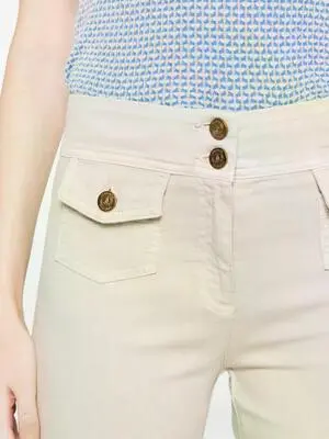 Seafarer Buttoned Flap-pockets Straight-leg Jeans - Neutrals