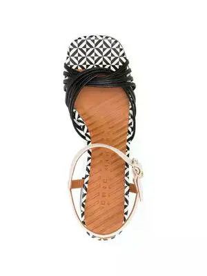 Chie Mihara Leske Strappy Leather Sandals - Black