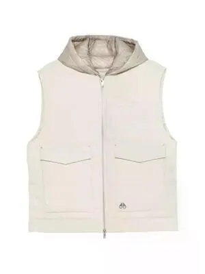 Moose Knuckles Logo-appliqué Gilet - Neutrals