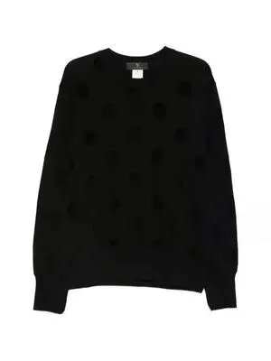 Y’s Polka Dot-pattern Sweater - Black