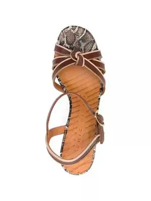 Chie Mihara Ballah Knotted Leather Sandals - Brown