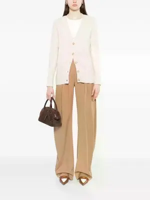 N.peal Cable-knit V-neck Cardigan - Neutrals