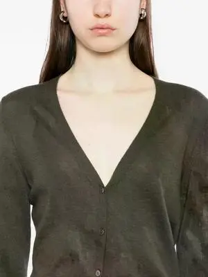 N.peal V-neck Cardigan - Green