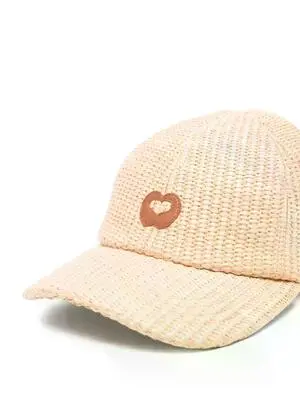 Maje Heart-motif Textured Cap - Neutrals