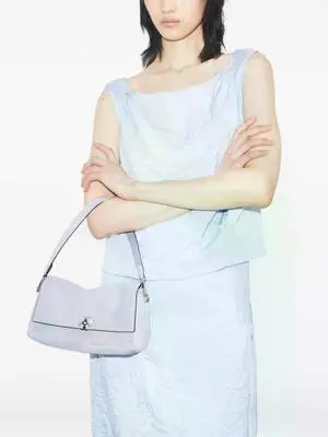 Tory Burch Small Charlie Suede Shoulder Bag - Blue