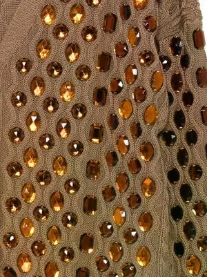 Giuseppe Di Morabito Embellished Cable-knit Cardigan