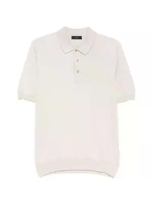 FAY Buttoned Polo Shirt - Neutrals