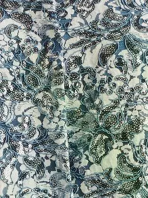Tadashi Shoji Sequin Floral Embellished Dress - White