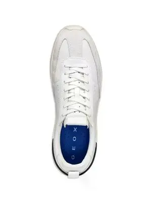 Geox Suede Panel Sneakers - White