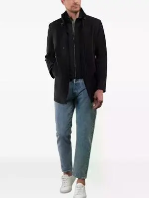 MOORER Technical Fabric Coat With Detachable Hood