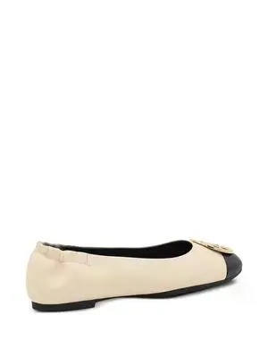Tory Burch Logo-plaque Ballerinas - Neutrals