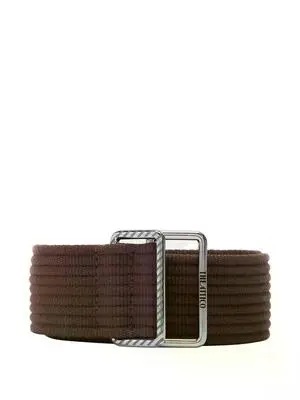 Attico Striped Ribbon Belt - Brown