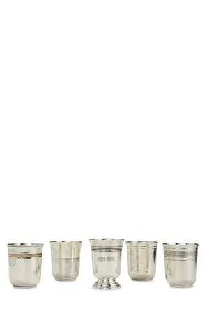 VINTAGE TABLEWARE Metal Set Of Cups - Silver
