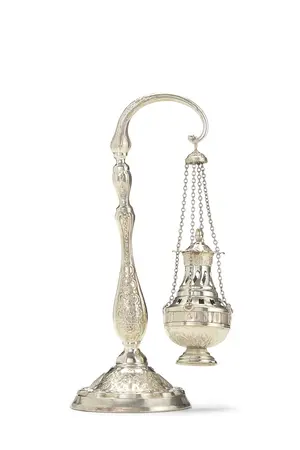 VINTAGE TABLEWARE Censer Incense Burner - Silver