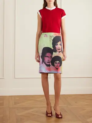 Versace Embellished Cotton-blend Jersey T-shirt - Red