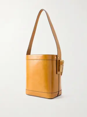Versace Pivot Small Leather Bucket Bag
