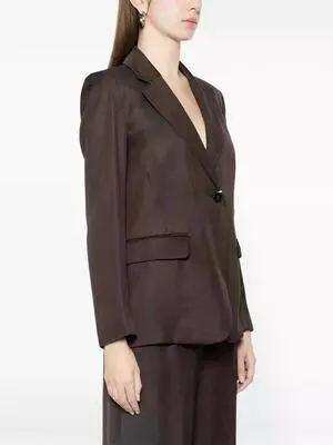 Marella Single-breasted Blazer - Brown