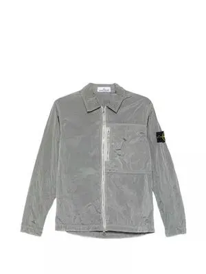 Stone Island Logo-patch Zip-up Jacket - Grey