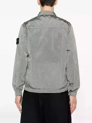 Stone Island Logo-patch Zip-up Jacket - Grey
