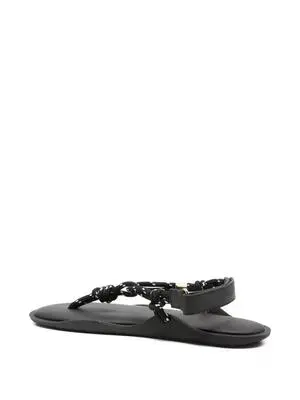Flowze Open-toe T-strap Sandals - Black