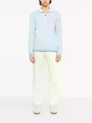 N.peal Salcombe Half Zip Sweater - Blue