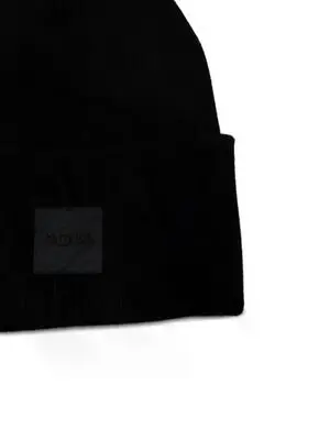 BOSS Logo-patch Beanie Hat - Black
