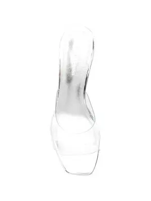 Amina Muaddi Lupita Open-toe Pumps - White