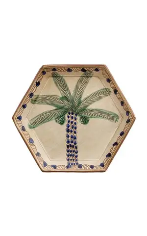 ANŪT CAIRO Set-of-two; Royal Palm Dinner Plates - Multi