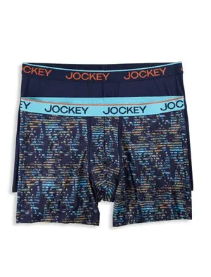 JOCKEY Big & Tall 2-pk Chafe-proof Micro Boxer Briefs V1 - Light Trails