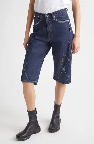 KURO Handscape Denim Bermuda Shorts