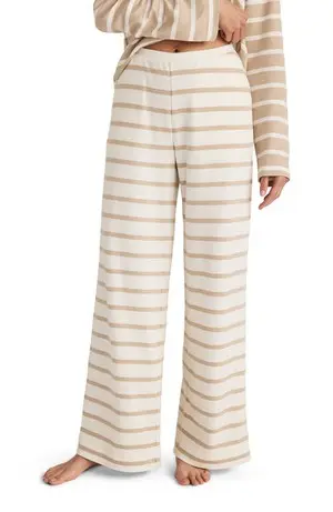 HAVEN WELL WITHIN Brushed Cotton Interlock Stripe Pants