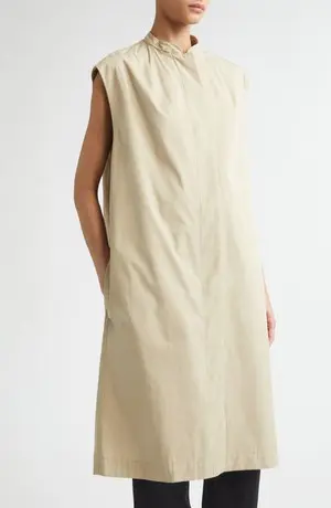 TOTEME Cotton Gabardine Coat With Removable Cape - Beige