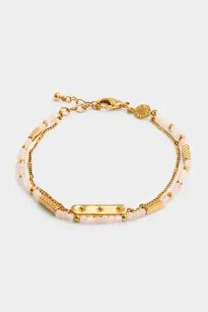 KATIE LOXTON Gold Pvd Coated Birthstone Bracelet With Semi-precious Stone - July