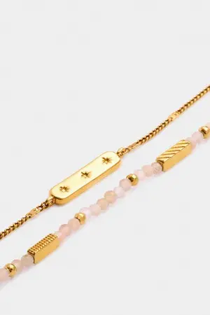 KATIE LOXTON Gold Pvd Coated Birthstone Bracelet With Semi-precious Stone - July