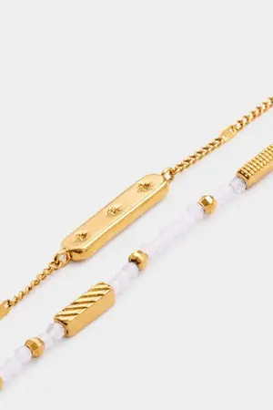 KATIE LOXTON 18k Gold Pvd Coating Birthstone Bracelet - June