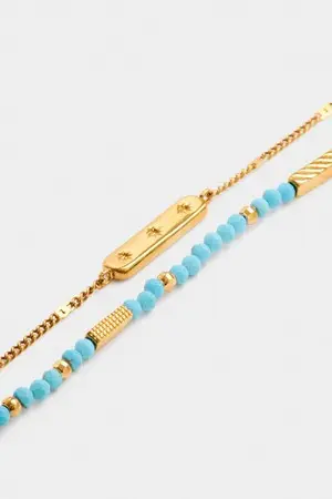 KATIE LOXTON Birthstone Bracelet With Turquoise - December